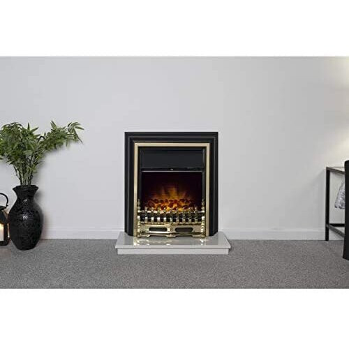 Adam Durham Freestanding Electric Fire in Brass on OnBuy