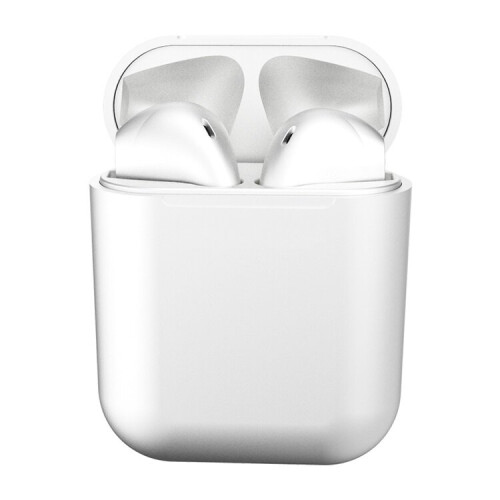 (White) InPods 12 TWS Bluetooth Earphones Touch Control Metallic Matte ...