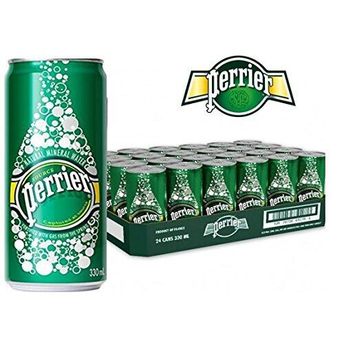 Perrier Sparkling Natural Mineral Water Can 330ml x 24 on OnBuy