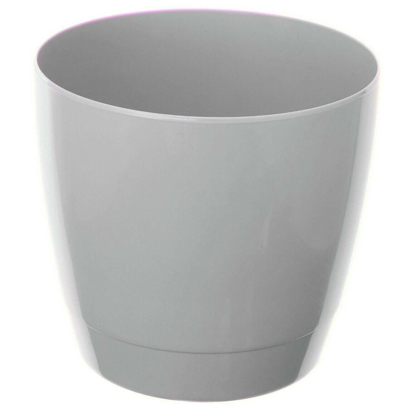 Indoor Round Plant Pots 14cm Small Round Indoor Planters Grey on OnBuy