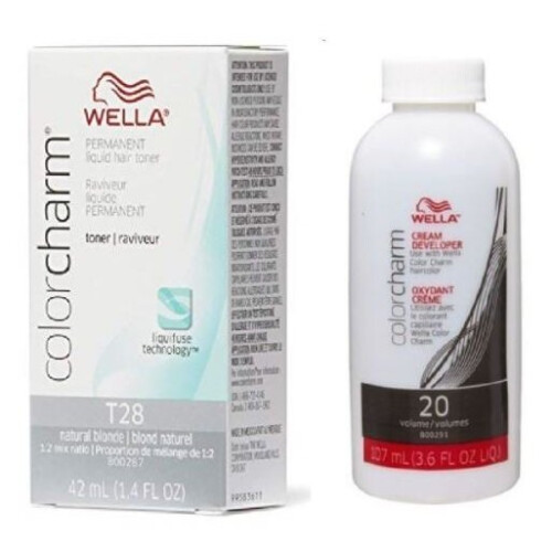 (Wella T28 and 20 Vol. Developer) Wella Color Charm T28 Permanent ...