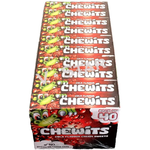 Full Box of CHEWITS Fruit Chewy Sweets (COLA (40 x 30g)) on OnBuy