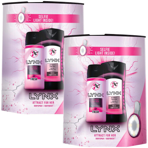 Lynx Attract For Her Selfie Light Gift Set Present For Sisters Girls Teens pk2 on OnBuy