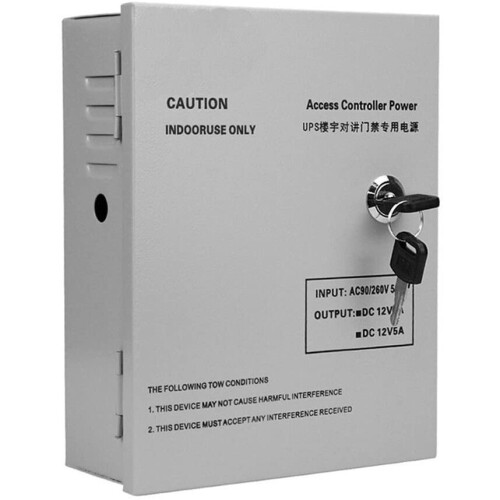 AC90V/260V 5A Access Control Power Supply Box DC12V UPS Backup Battery ...