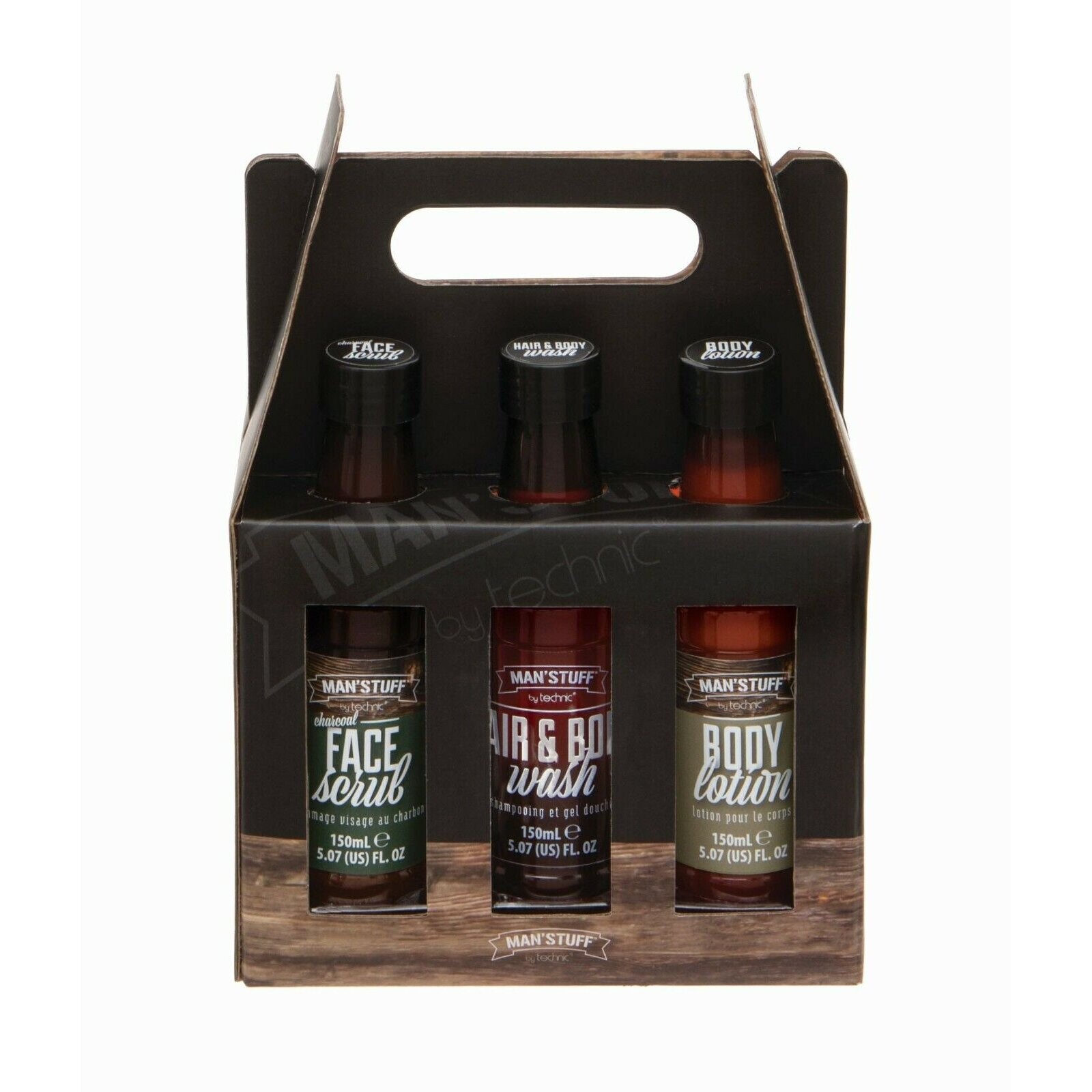 Man'Stuff Ultimate Festive 6-Pack Bath & Body Toiletry Gift Set For Men ...