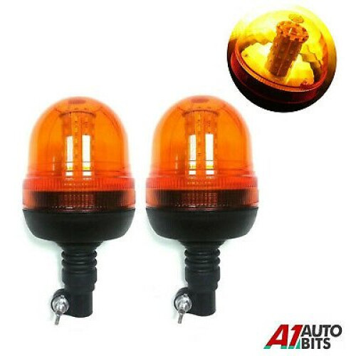 2x Led Flashing Beacon Lamps For New Holland John Deere Massey Ferguson ...