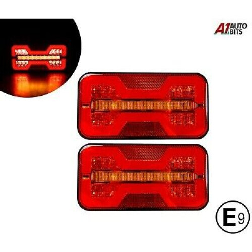 2x 12v 24v Glow-Track Led Neon Rear Dynamic Indicator Tail Lights Truck ...
