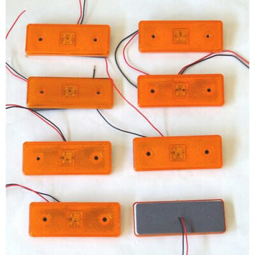 Led Marker Lights Trailer 8 Pcs Orange Amber LED Side Marker Lights 24V ...