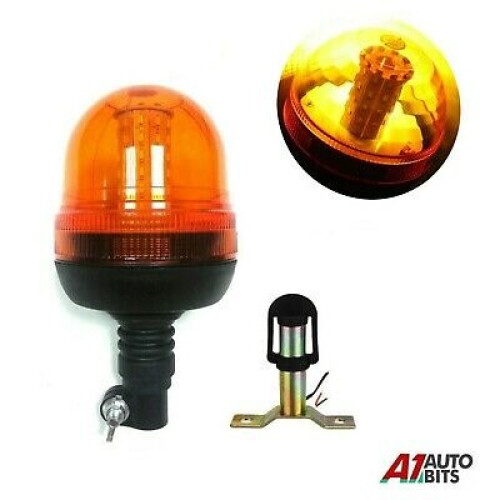 Flexible Din Spigot Pole Mount Led Flashing Orange Warning Beacon Light ...