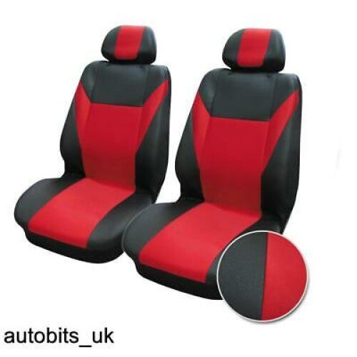 1+1 RED-BLACK FRONT SEAT COVERS FOR RENAULT CLIO MEGANE MPV LAGUNA ...