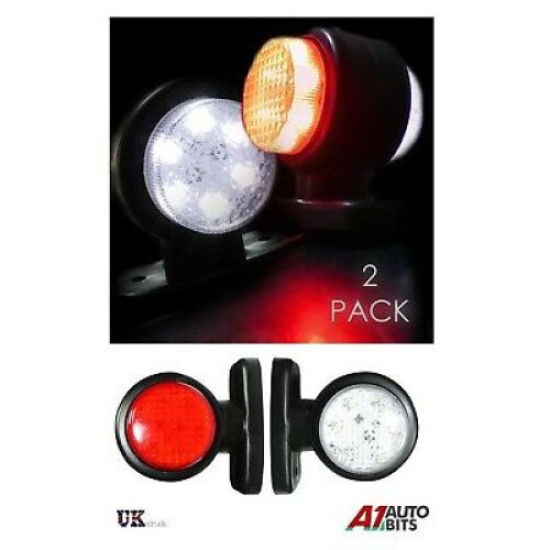 2 X Led Side Light Marker Lamps Scania Volvo Daf Truck Trailer 12 Volt ...