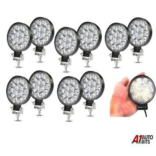 10x White Round 14 Led Drl Mini Daytime Running Lights Car Tail Fog Day ...