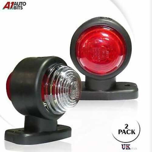 2X Mini Side Rubber Marker Light Lamps Trailer Truck 12/24V E-Marked A ...