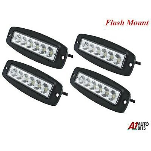 4x Flush Mount 24v 18w Led Front Or Reverse Lights Iveco Daf Man Scania ...