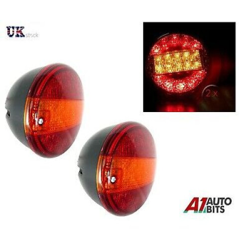 For Truck Trailer Scania Volvo 2x 24 Volt Led Tail Lights Hamburger ...