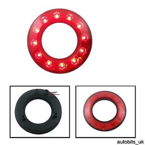 LED REAR TAIL RED STOP BRAKE LIGHT LAMP OUTER RING 12V TRAILER CHASSIS ...