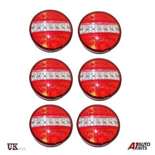 3 PAIRS 12V REAR LED LIGHTS TAIL INDICATOR REVERSE TRAILER TIPPER 4 ...
