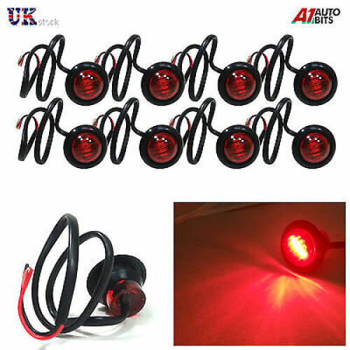 8X RED MARKER SIDE 3 LED TRAILER TRUCK LORRY RECOVERY POSITION LIGHTS ...