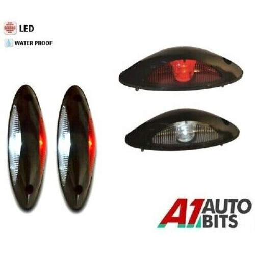 2x Vertical Led Side Outline Marker Red White Lights Position Lamps For ...