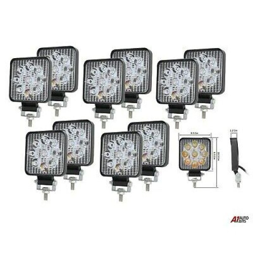 10x 27W Led Powerful Front Bull Nudge Bar Mini Spot Lights Day Lamps ...