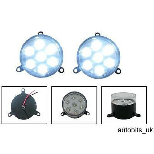 2X LED TAIL REAR REVERSE WHITE LIGHTS INNER RING 24V VOLVO SCANIA DAF ...