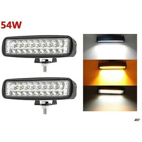 2x 54w 18 Led Drl Slim Daytime Running Lights Indicators Car Fog Day Driving Drl on OnBuy