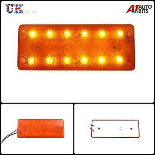 1X 24 VOLT ORANGE SIDE MARKER LIGHT INDICATOR LAMP TRUCK MAN DAF SCANIA ...