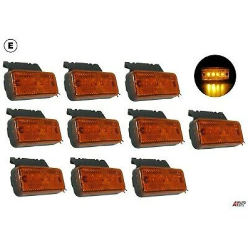 10x Led Side Marker Orange Amber Lights Truck Man Daf Scania Volvo E ...