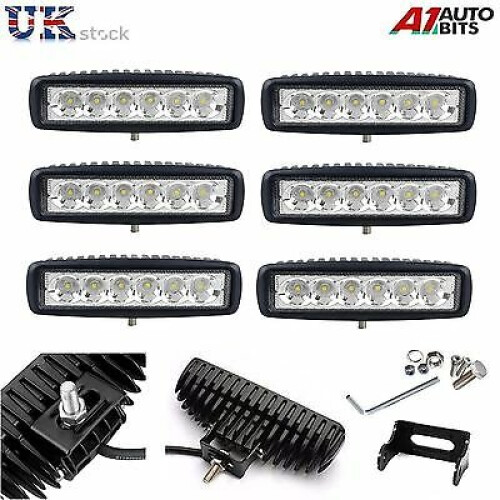 6 X HIGH POWER 12V 24V LED WORK LAMP FLOOD LIGHT TRUCK CAR 4X4 TRAILER ...