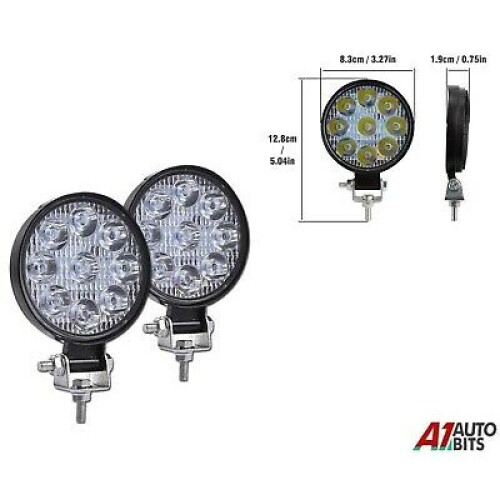 27W 2 Pcs White Round 9 Led Drl Mini Drl Day Driving Lights Car Tail ...