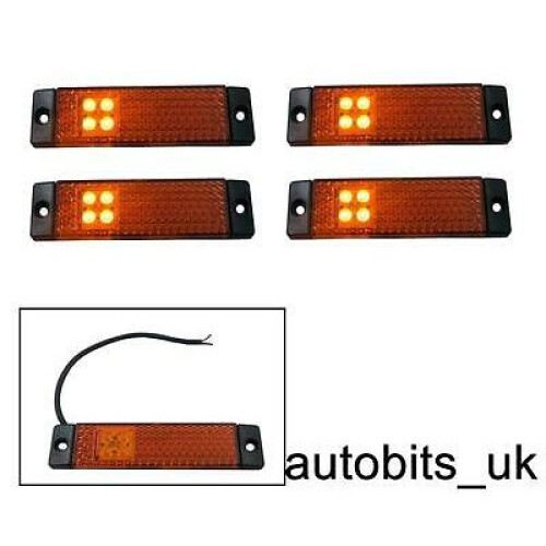 4X 24V DAF 105 XF AMBER LED SIDE MARKER/POSITION LAMPS/LIGHT TRUCK ...