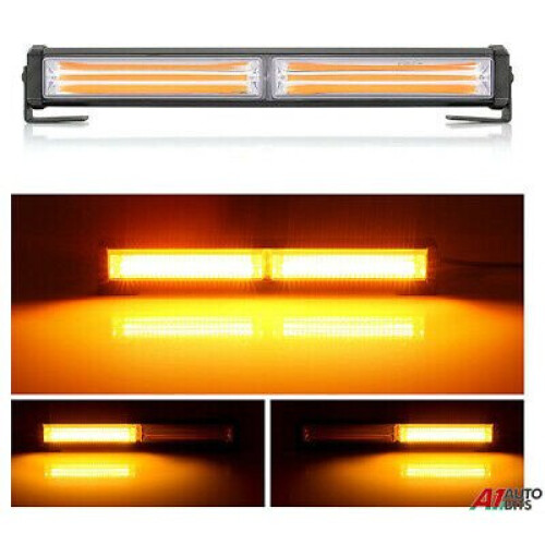 Cob Led Front Grille Emergency Warning Strobe Flashing Amber Light Lamp ...