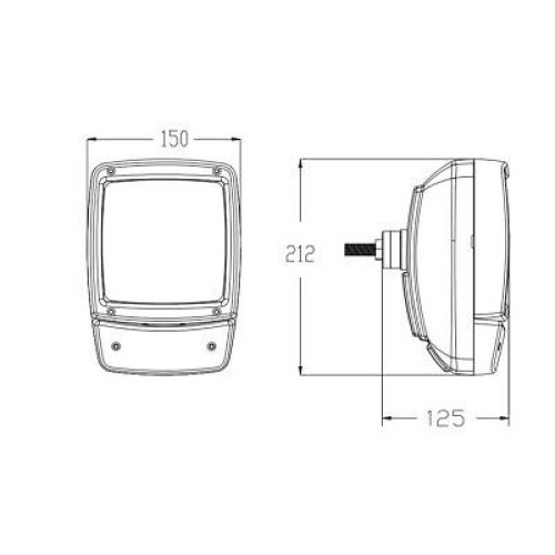 Rh Jcb Telehandler Loader Loadall Headlight Head Light Lamp Headlamp ...