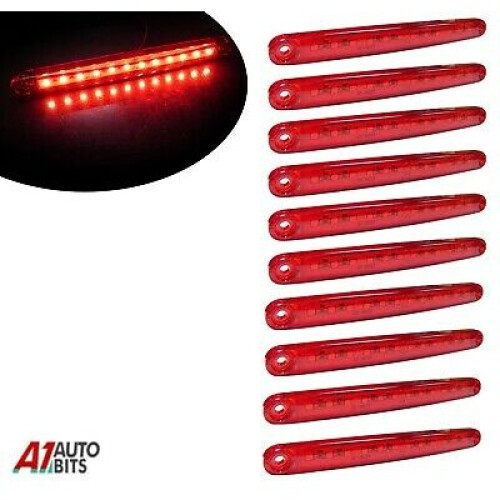 10x Rear Side Outline Marker 12 Red Led Lights For Truck Trailer ...