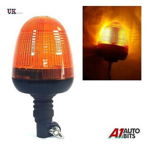 12v / 24v Flexi Din Spigot Pole Mount Led Flashing Amber / Orange ...