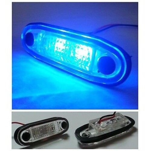 4x 24v Led Smd Blue Side Marker Position Lights Lamps Truck Man Daf ...