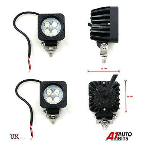 2x 12/24V SQUARE LED Work Light Spot Beam Lamp Forklift Tracktor ...