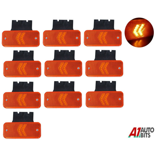 10x Led Arrow Side Orange Marker Lights 12V 24V Trailer Bus Truck Lorry ...