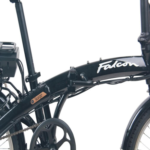 Falcon Compact Black 20 Inch Folding Electric Bike With 6-Speed Shimano ...