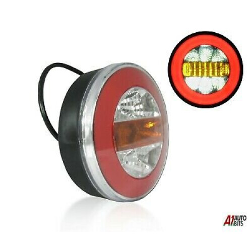 Neon Glow Ring Led Rear Round Hamburger Tail + Fog Lamp Light Truck ...
