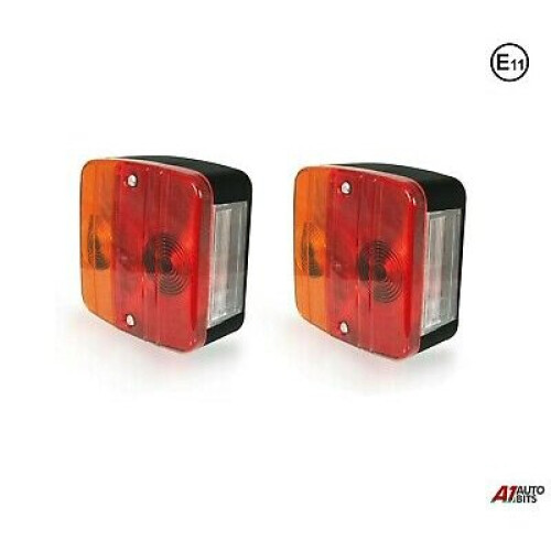 2x Universal Rear Tail Stop indicator N.Plate Lamps Lights Trailer ...