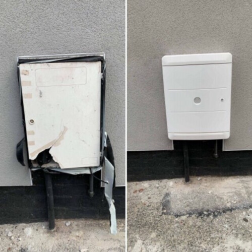 Pair Of Meter Box Covers - Black or White on OnBuy