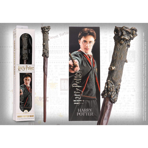 Noble Collection PVC Harry Potter 12 Inch Magic Wand & Bookmark Set on ...