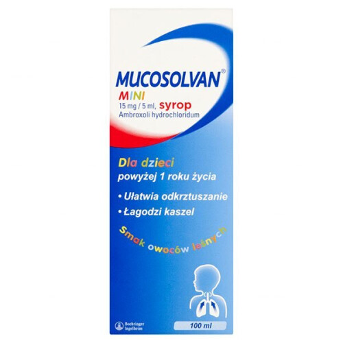 Mucosolvan Mini 100 ml 15 mg / 5 ml, syrup for children over 1 year on ...