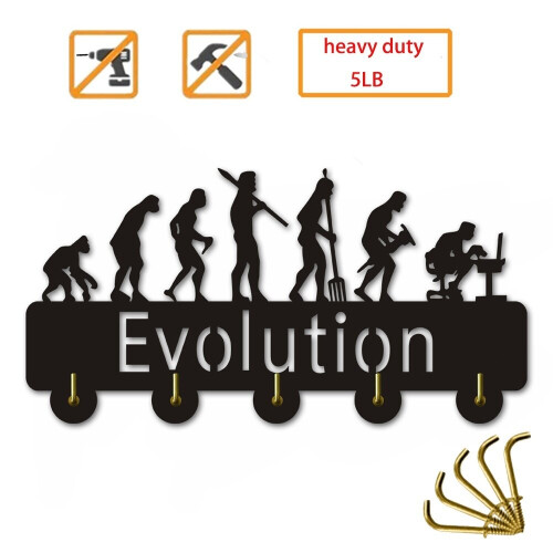The Evolution of Man Geek Key Hooks -Wood Hooks on OnBuy