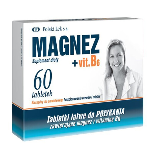 MAGNEZ + vit.B6 Magnesium 60x tablets Magne B6 Cramp Stress Fatigue ...