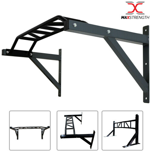 Monkey Wall Mounted Multi Grip Chin Ups Bracket Gym Exercise Chinning ...