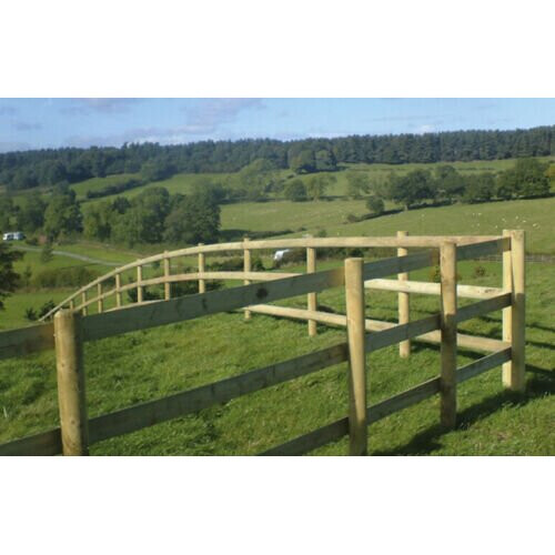 Half Round Fence Rails 3.6m Fencing arris Treated Timber Fence Rail 4 ...