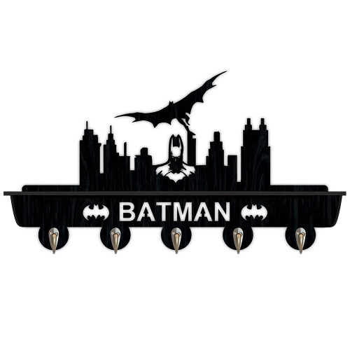 Awesome Batman Hero Wall Mounted Wooden Key hook Coat Rack,Farmhouse ...
