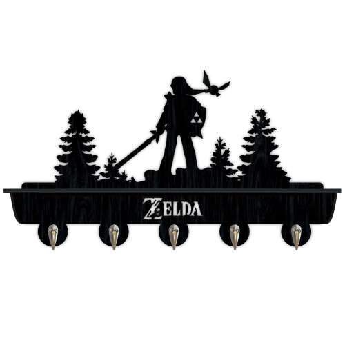 Game Zelda Wall Mounted Wooden Key Hook Coat Rack,Farmhouse Mounted ...